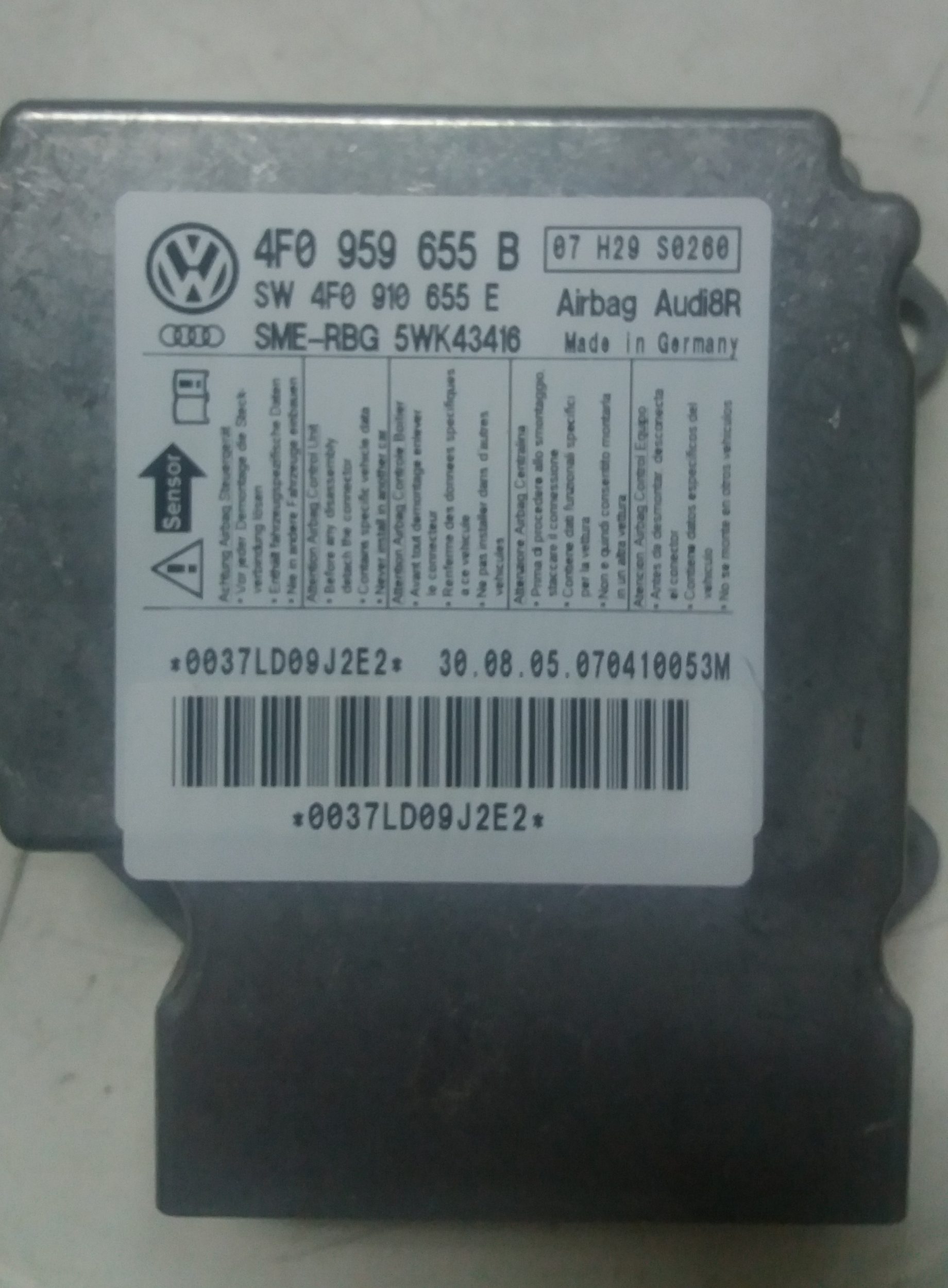 CENTRALITA DE AIRBAG AUDI A6 REF 4F0959655B – AIRBAG-CAR